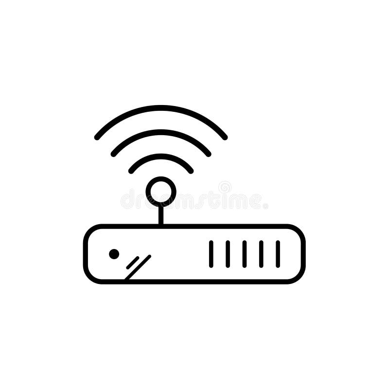 Wi-Fi router icon stock vector. Illustration of design - 137613381