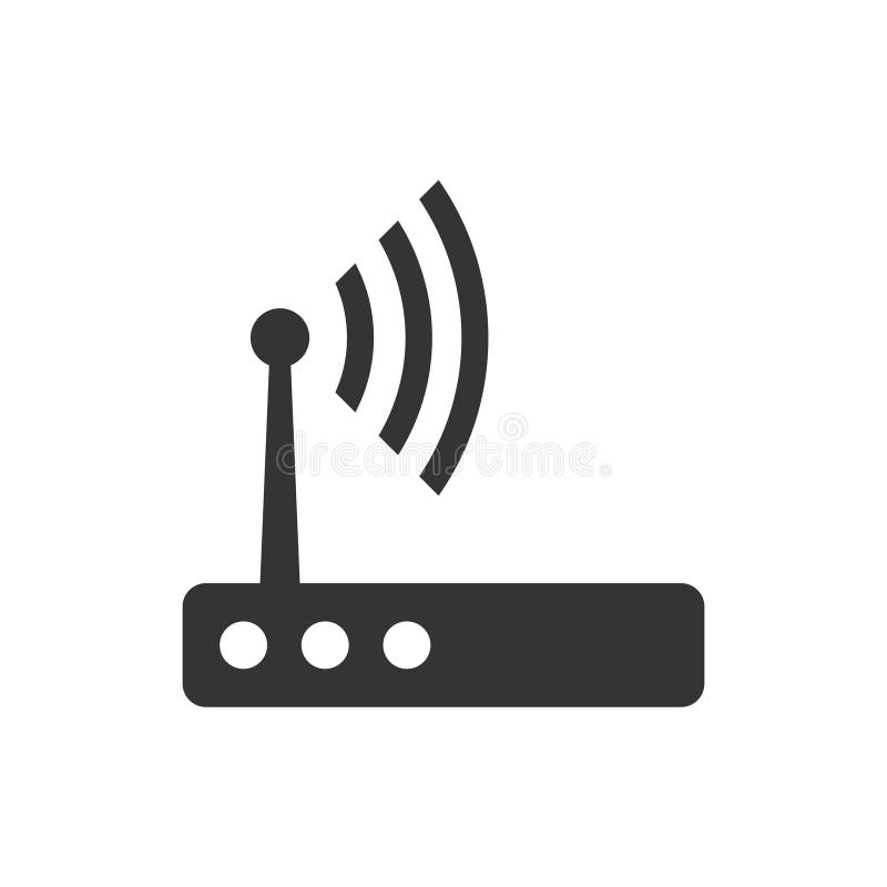 Wi-Fi router icon stock vector. Illustration of symbol - 129166347