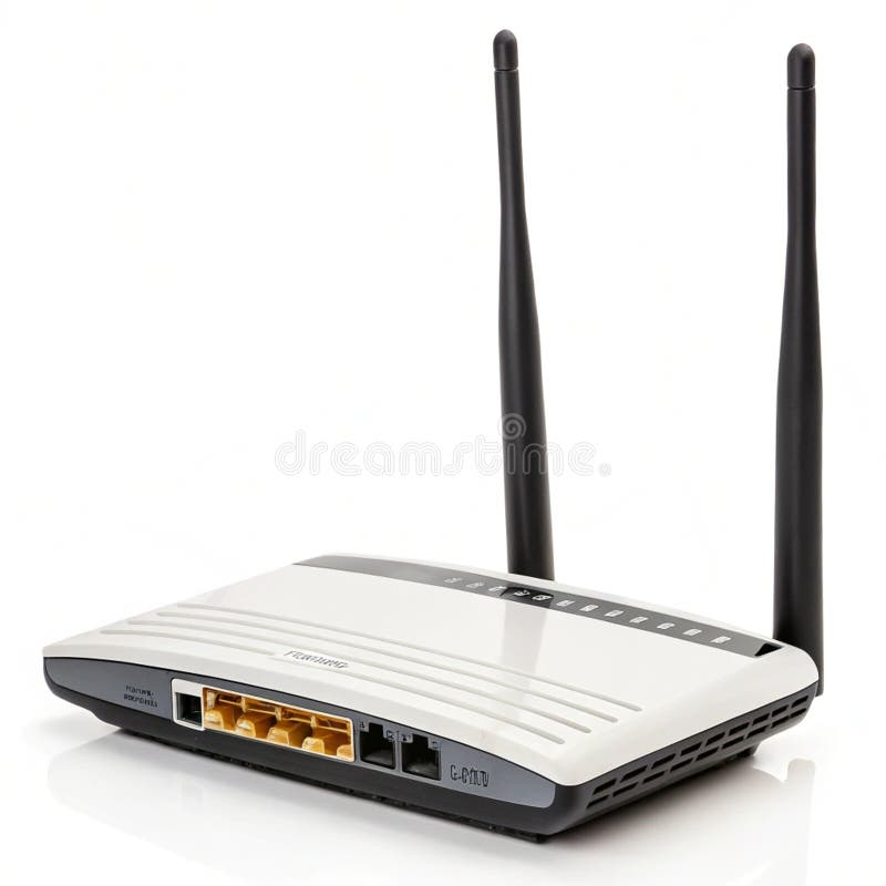 Wi-Fi Router Isolated on White Background Stock Illustration ...