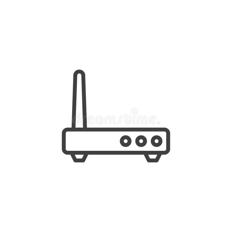 Wi-fi router line icon stock vector. Illustration of equipment - 137613383 Wi-fi router line icon stock vector. Illustration of equipment - 137613383