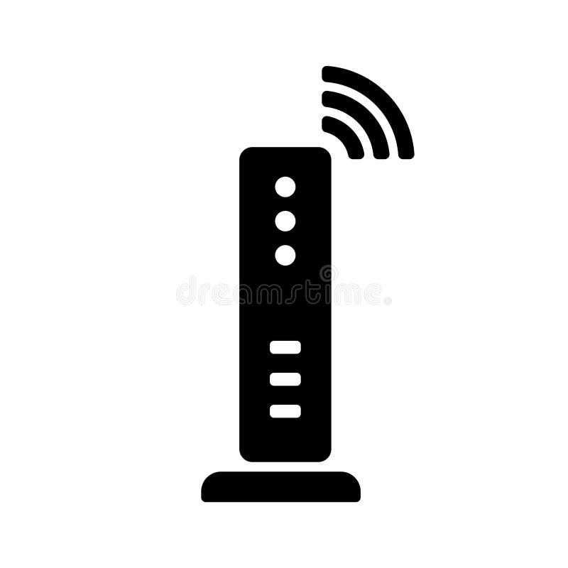 Router Vector Icon.Black Vector Icon Isolated on White Background ...