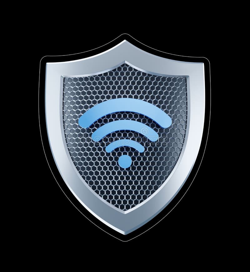Wi-Fi Security stock illustration. Illustration of server - 206220452