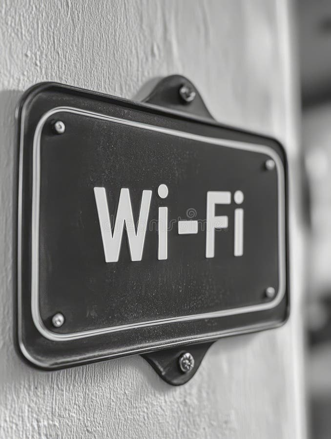 Wi-Fi Sign Indicating Wireless Internet Connectivity Stock Photo ...