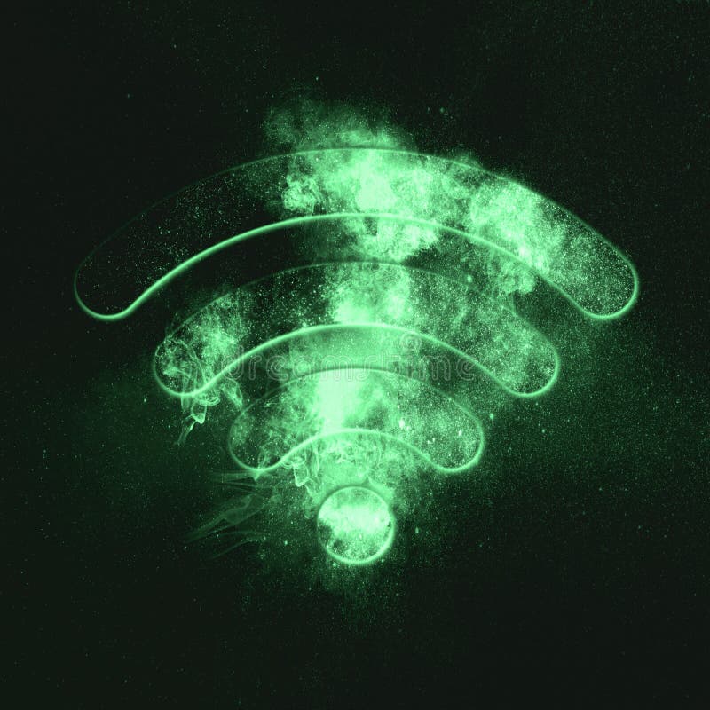 Wi Fi Sign. Wi-Fi Symbol. Green Symbol Stock Illustration ...