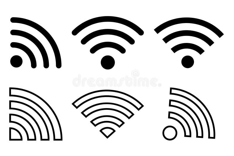 Wi-fi Signal Set. Computer Technology. Internet Network. Digital ...