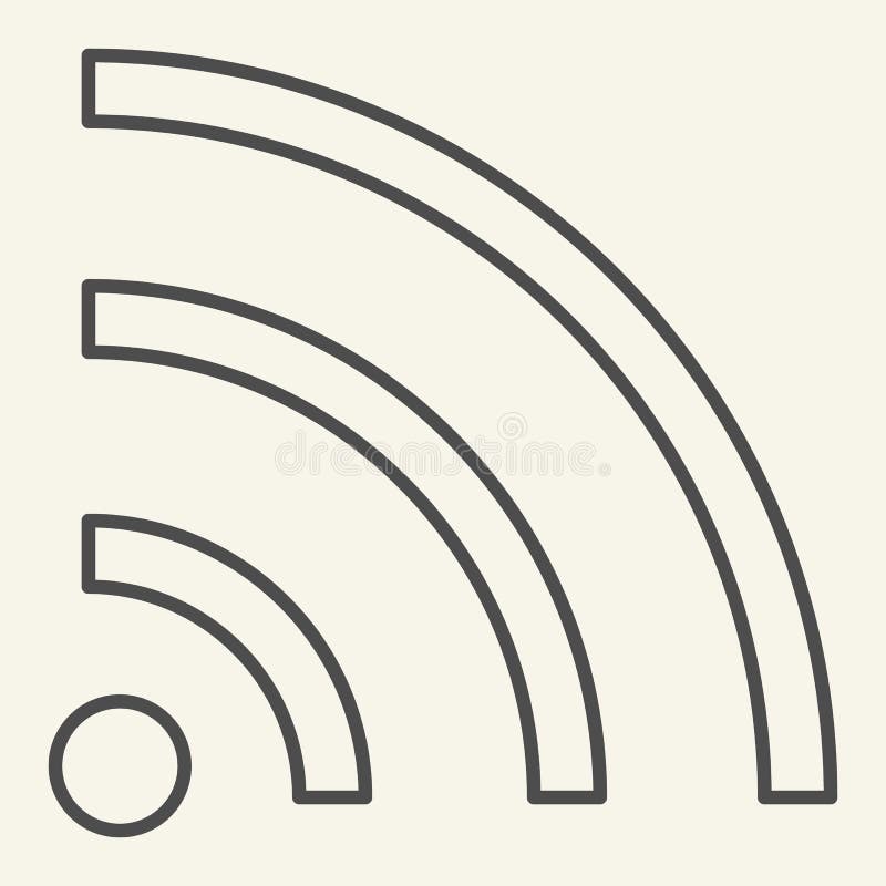 Wi-fi Signal Thin Line Icon. Internet Vector Illustration Isolated on ...
