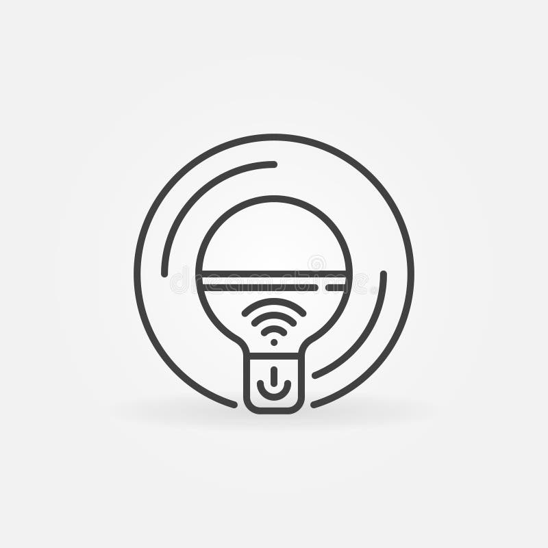 Wi-Fi Smart Bulb Outline Icon. Vector Smart Bulb Linear Symbol Stock ...
