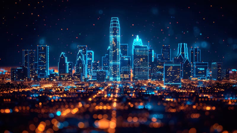 Wi-Fi Smart City or Network, Building Automation with Computer Board ...