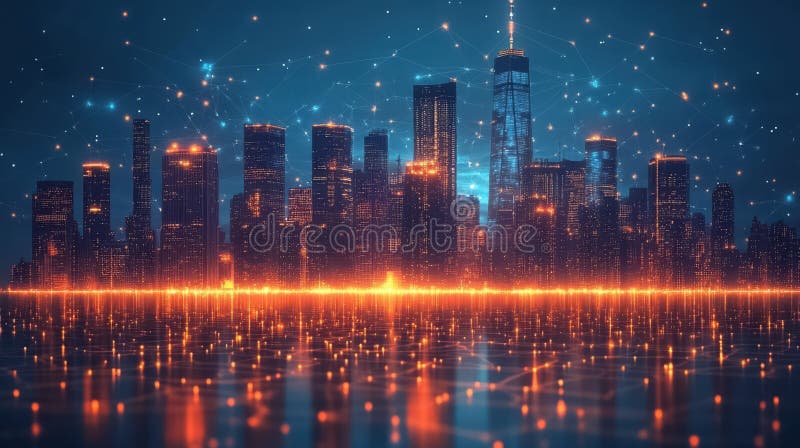 Wi-Fi Smart City or Network, Building Automation with Computer Board ...