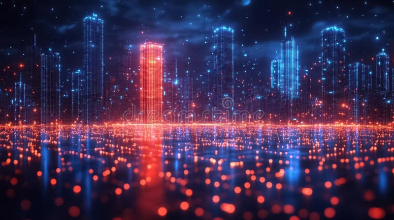 Wi-Fi Smart City or Network, Building Automation with Computer Board ...