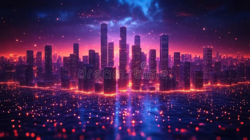 Wi-Fi Smart City or Network, Building Automation with Computer Board ...