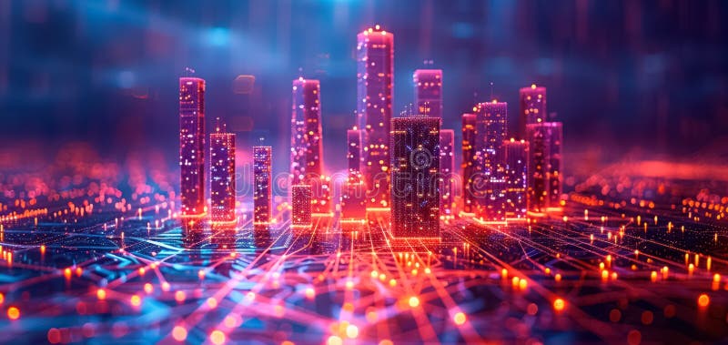 Wi-Fi Smart City or Network, Building Automation with Computer Board ...