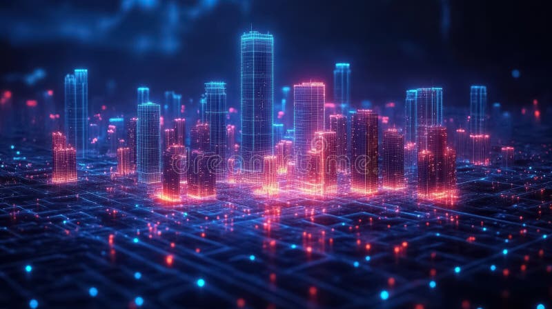 Wi-Fi Smart City or Network, Building Automation with Computer Board ...