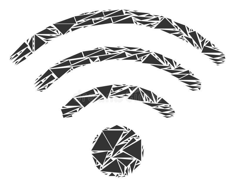Wi-Fi Source Collage of Triangles Stock Vector - Illustration of ... Wi-Fi Source Collage of Triangles Stock Vector - Illustration of ...