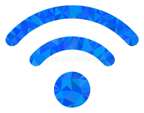 Wi-Fi Source Triangle Lowpoly Flat Icon Stock Vector - Illustration of ...