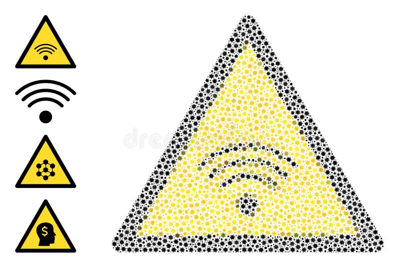 Wi-Fi Source Warning Composition with Virus Infection Icons Stock Image ... Wi-Fi Source Warning Composition with Virus Infection Icons Stock Image ...