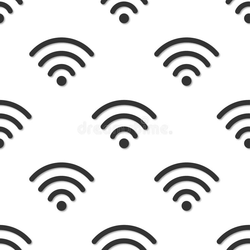 Wi-fi Vector Seamless Pattern Stock Vector - Illustration of free ...