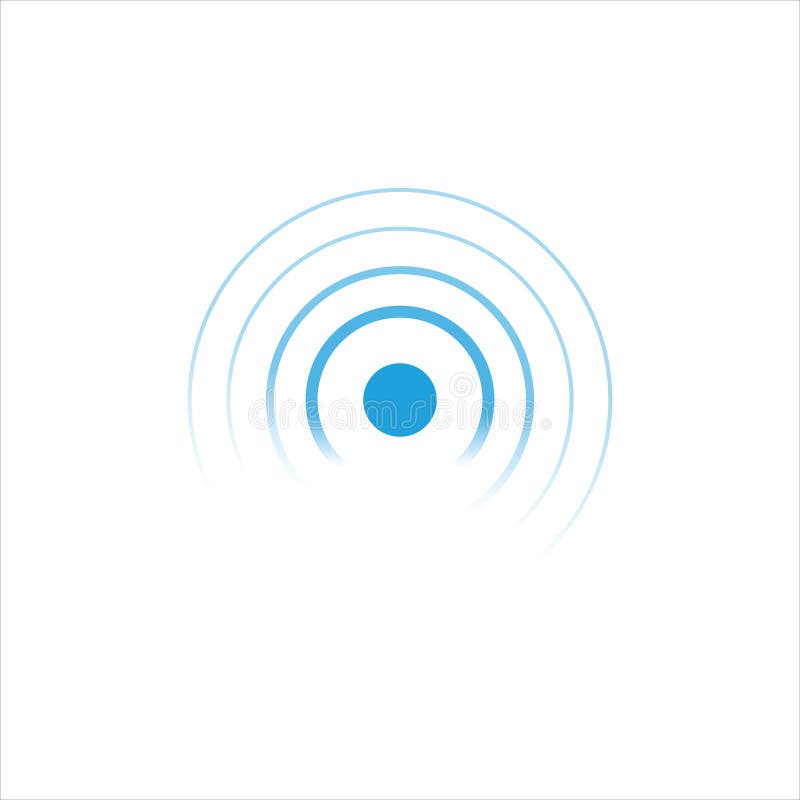 Wi-fi Technology Digital Radar or Sonar Vector Symbol. Sound Effect ...
