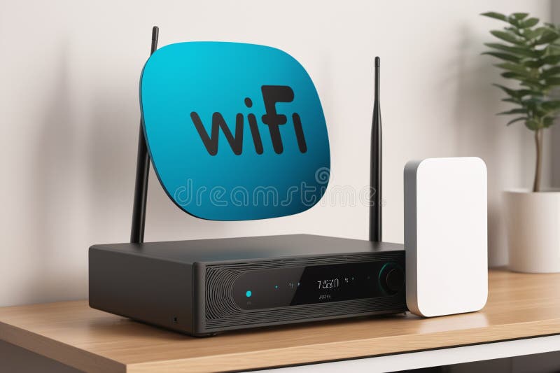 Wi-fi Wireles Device at Home Stock Illustration - Illustration of ...