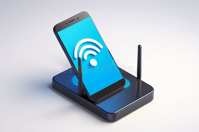 Wi-fi Wireles Device at Home Stock Illustration - Illustration of icon ...