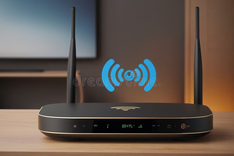 Wi-fi Wireles Device at Home Stock Illustration - Illustration of ...