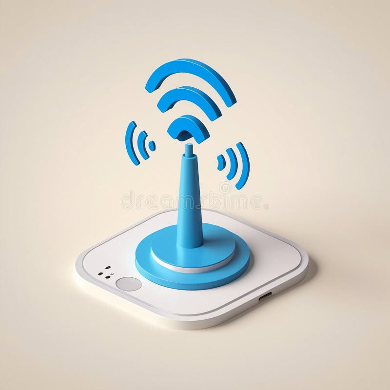 Wi-fi Wireles Device at Home Stock Illustration - Illustration of ...