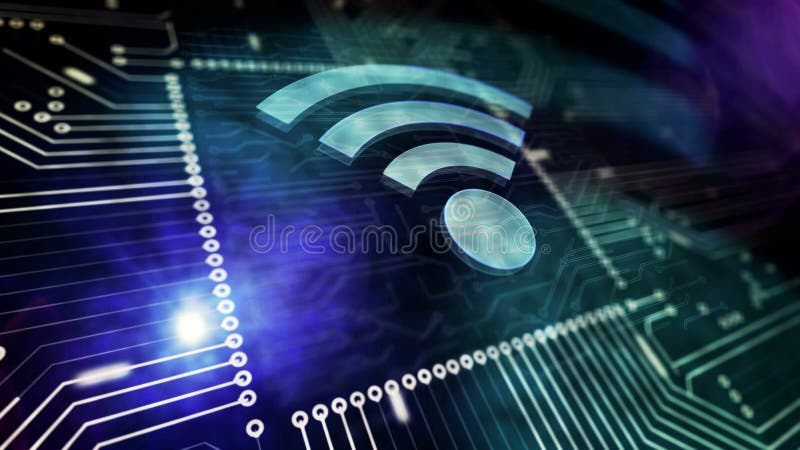 Wi-fi Wireless Communication Network Symbols Loopable 3d Animation ...