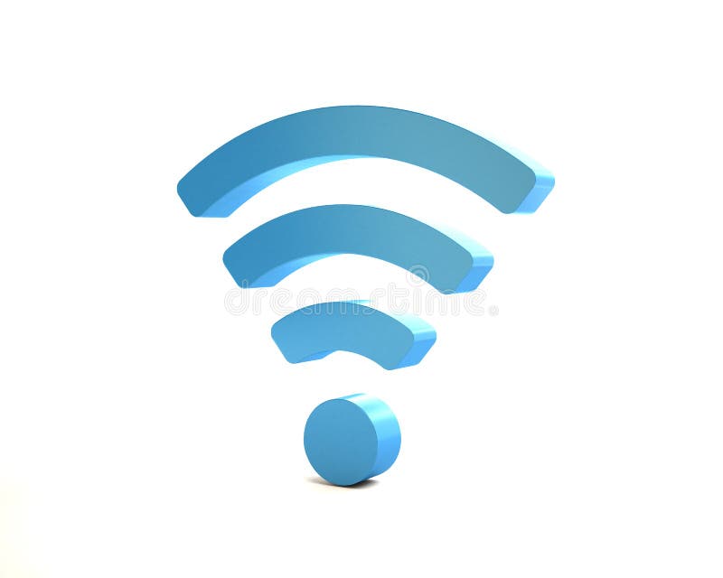 Wi Fi Wireless Network 3d Symbol Render Illustrazione Illustrazione di ...
