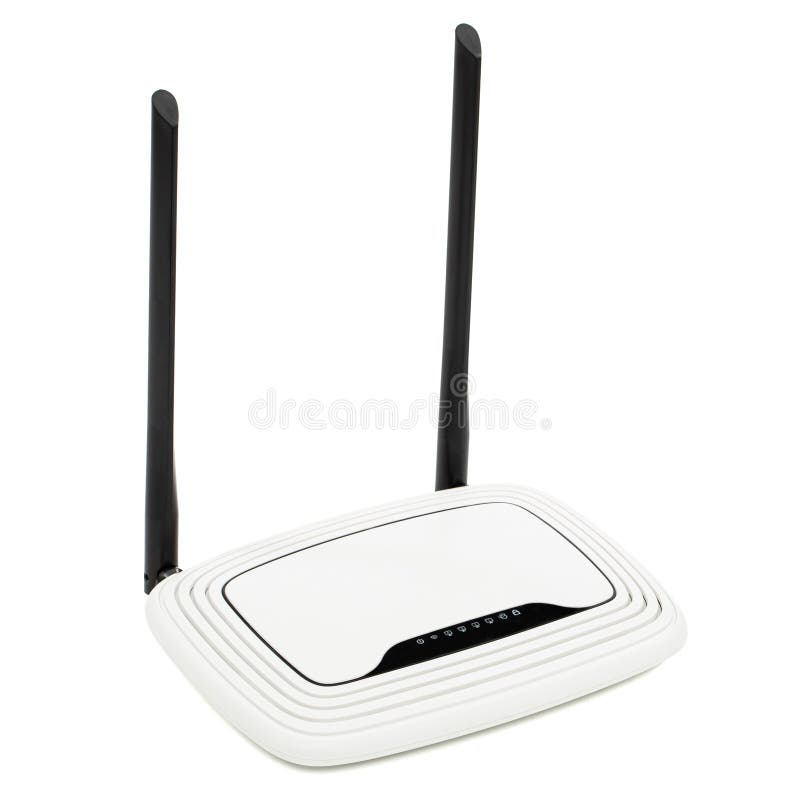 WI-FI Wireless Router, Wireless Data Technology, Isolated on White ...