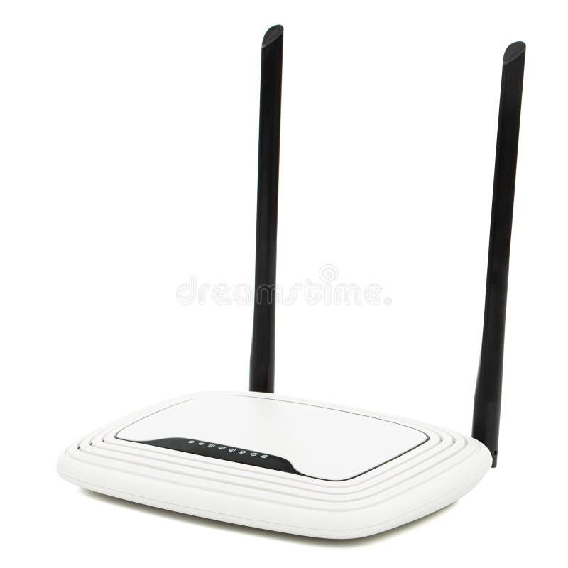 WI-FI Wireless Router, Wireless Data Technology, Isolated on White ...
