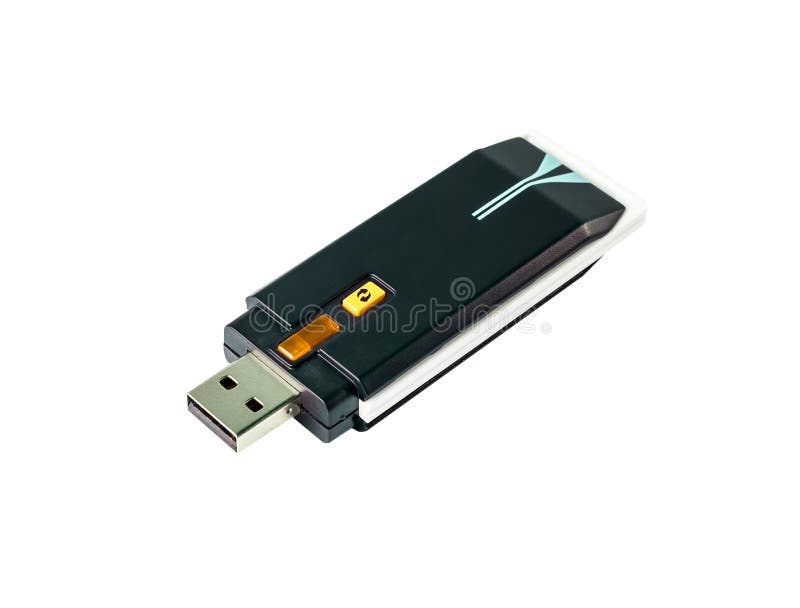 Wi-Fi Wireless USB Adapter Isolated on White Background Stock Photo ...