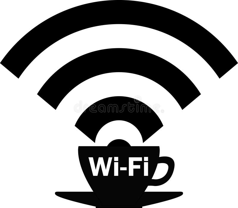 Wi - Fi Zone. Internet Cafe Stock Vector - Illustration of isolated ...