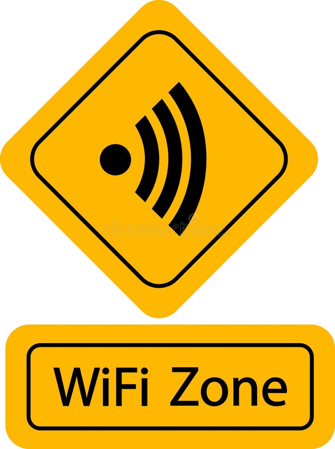 Wi-fi zone sign stock vector. Illustration of network - 90656051
