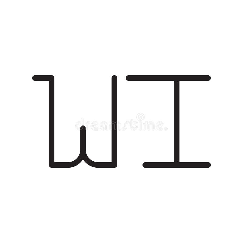 Wi Initial Letter Vector Logo Icon Stock Vector - Illustration of ...