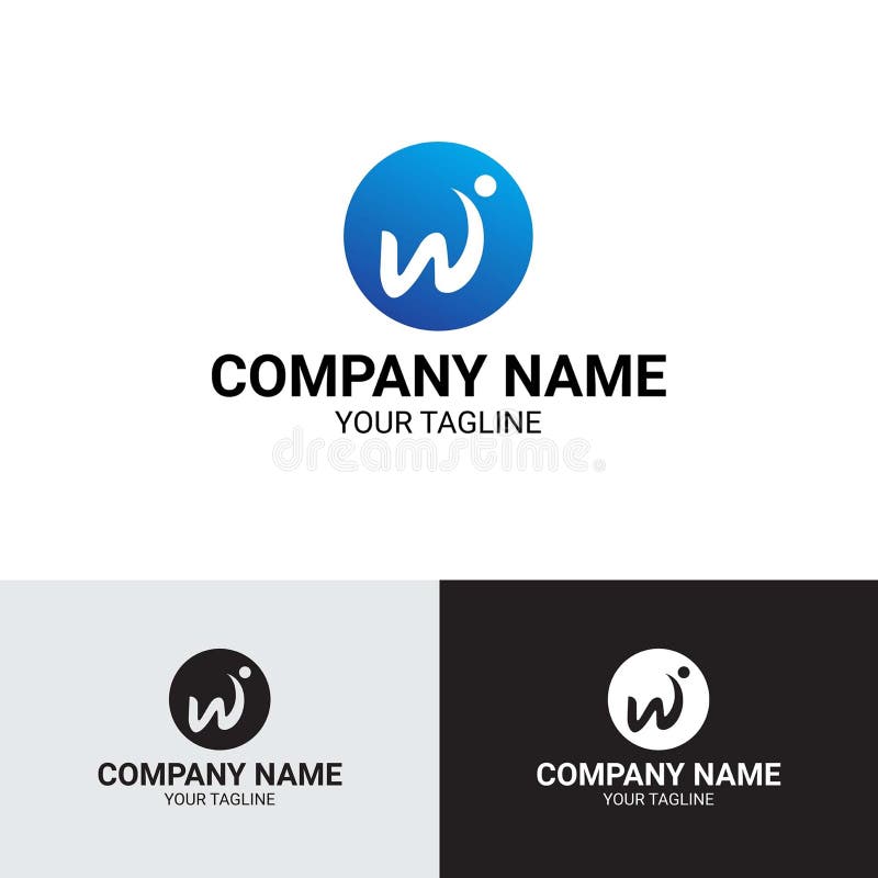 Wi letter web concept Logo stock vector. Illustration of shape - 311121255