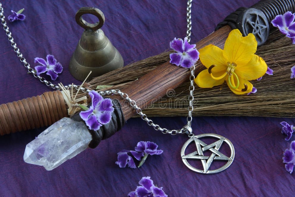 Wiccan Objects stock photo. Image of brass, pentacle, oldways - 3644508