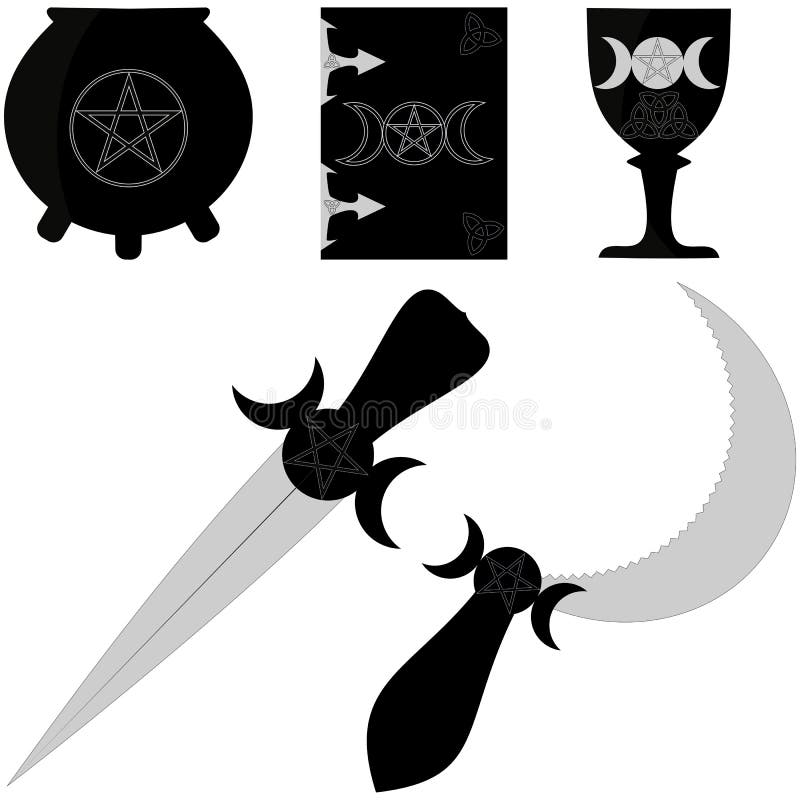 Wiccan tools stock vector. Illustration of paraphernalia - 32425279
