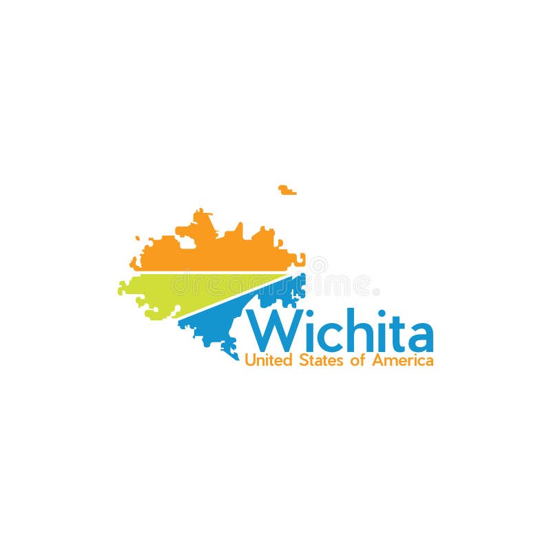 Wichita City Map Modern Simple Logo Stock Vector - Illustration of ...