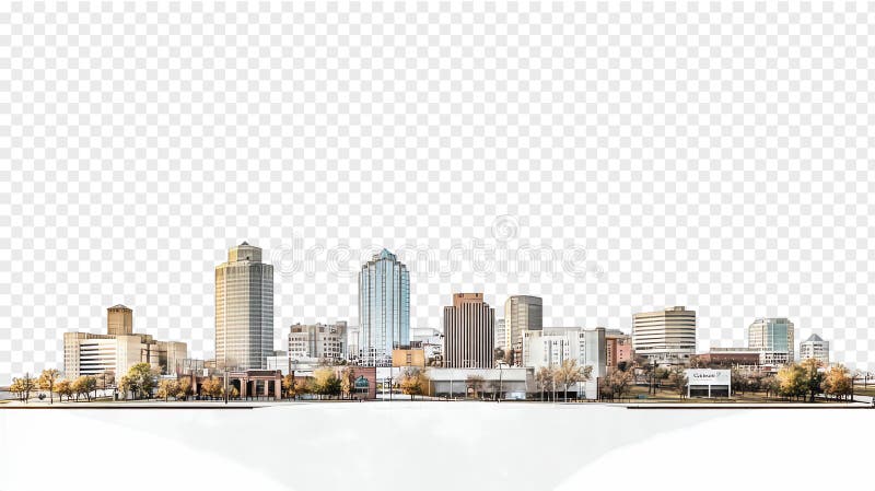 Wichita city skyline stock image. Illustration of construction - 341536719