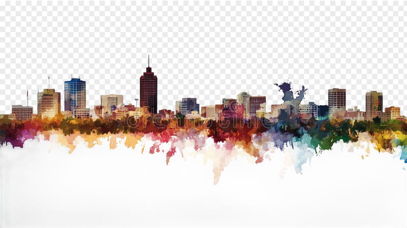 Wichita city skyline stock image. Illustration of light - 341536723