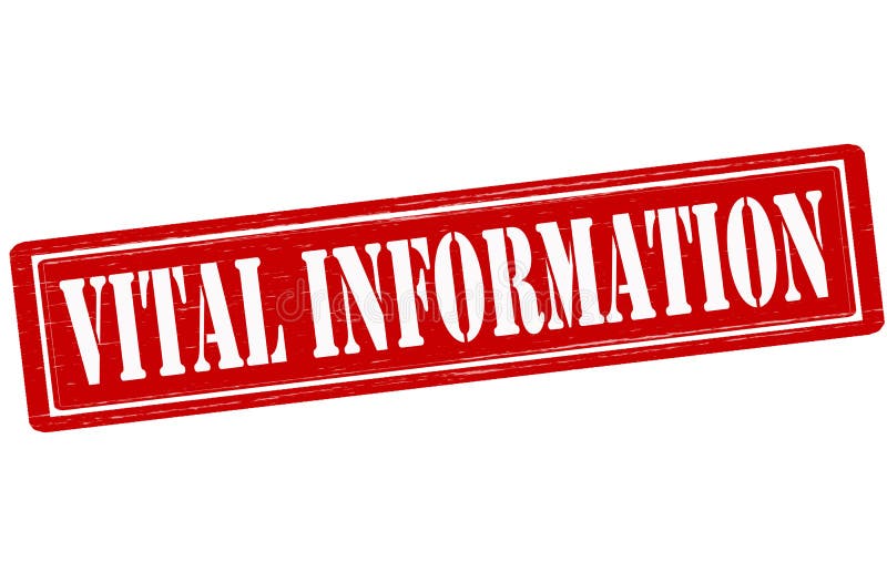 Roter Stempel Der Wichtigen Informationen Stock Abbildung ...