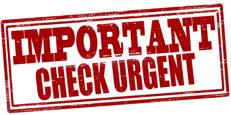 Wichtig und ist dringend stock abbildung. Illustration von dringend ...