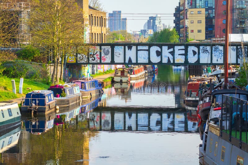 WIcked Bridge in Hackney Wick Stock Image - Image of number, spring ...