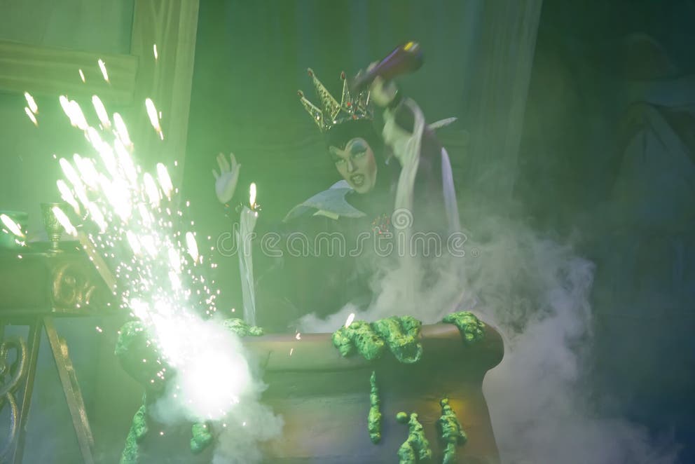 Wicked Witch Casting Spell Expodes Editorial Photo - Image of explodes ...