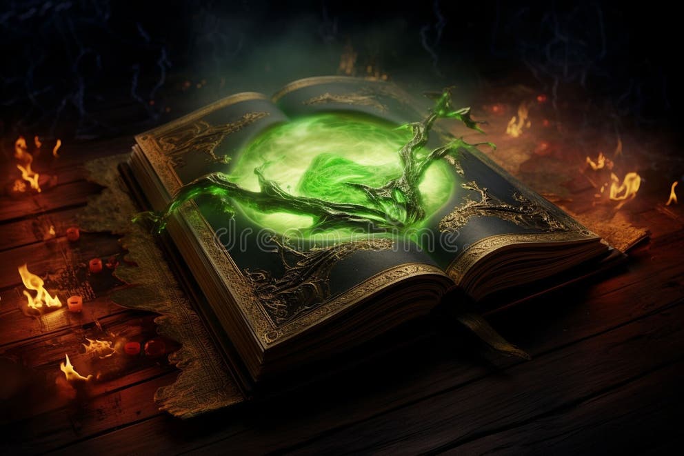 Wicked Witchs Spell Book a Spell Book Open To Stock Illustration ...