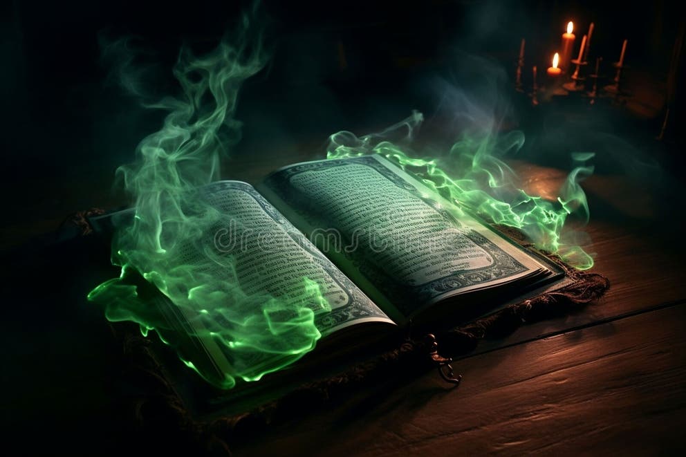 Wicked Witchs Spell Book Shadows Shadows Cast on Stock Illustration ...