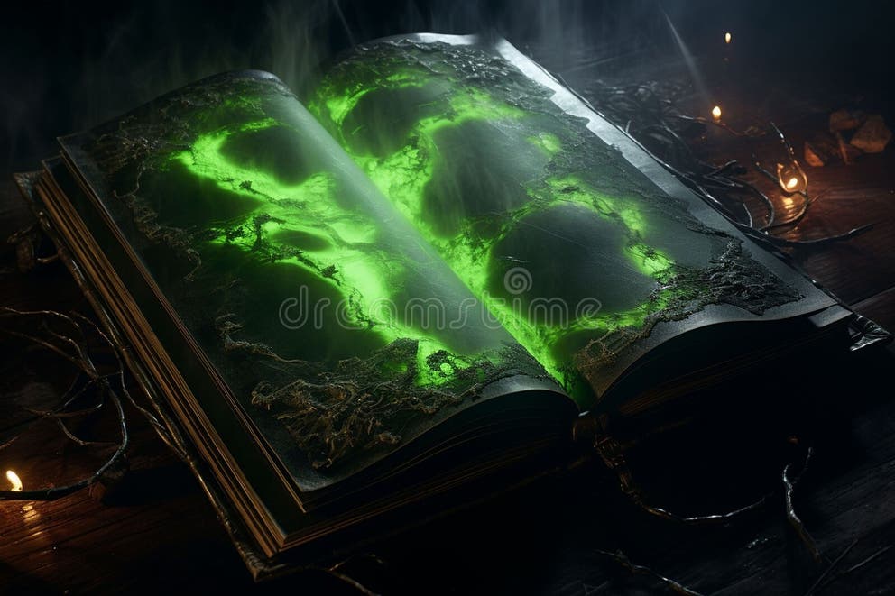 Wicked Witchs Spell Book Shadows Shadows Cast on Stock Illustration ...