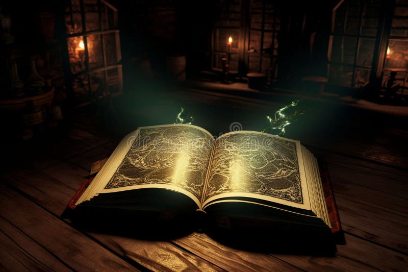 Wicked Witchs Spell Book Shadows Shadows Shadows Stock Illustration ...