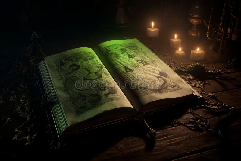 Wicked Witchs Spell Book Shadows Shadows Shadows Stock Illustration ...