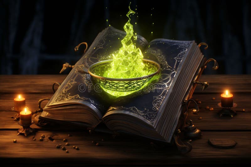 Wicked Witchs Spell Circle Wicked Witch Casting Stock Illustration ...